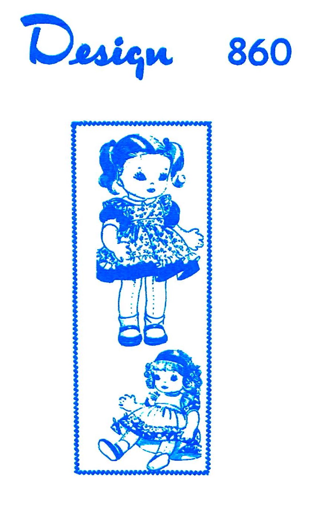 Letter DOLL Sewing Pattern Approx. 14" W/clothing Design 860 Pdf - Etsy