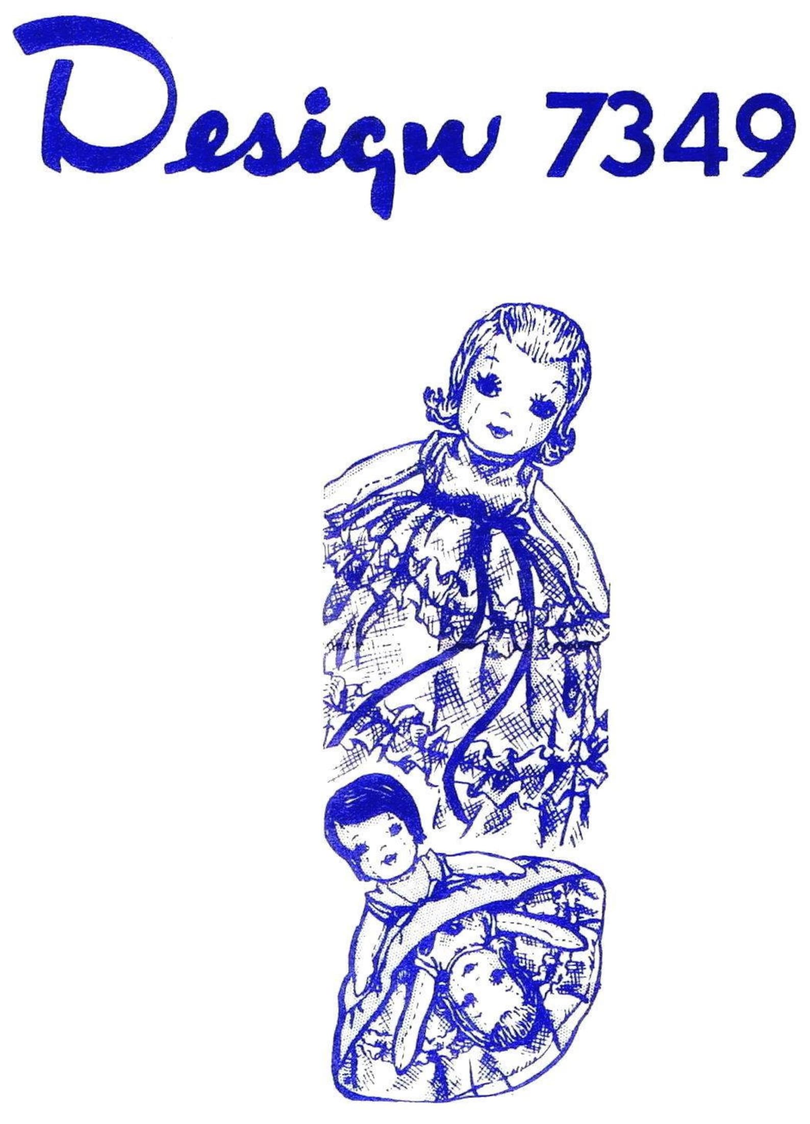 LETTER Upside Down Topsy Turvy Doll Pattern Design 7349 Mail Order Pdf ...