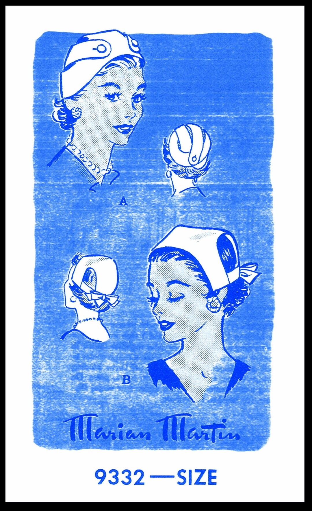 Marion Martin HAT Pattern 2 Styles Mail Order 9332 UNPRINTED Pdf - Etsy