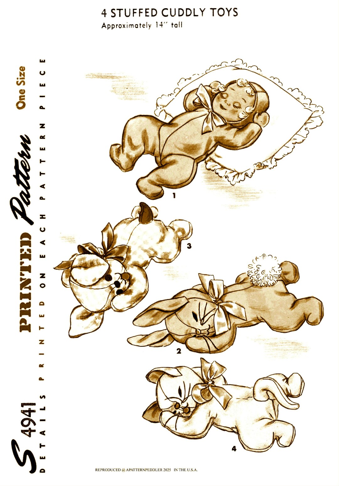 LETTER S 4941 Pattern Stuffed Animals and Baby Bunny Dog Cat Pdf 14 ...