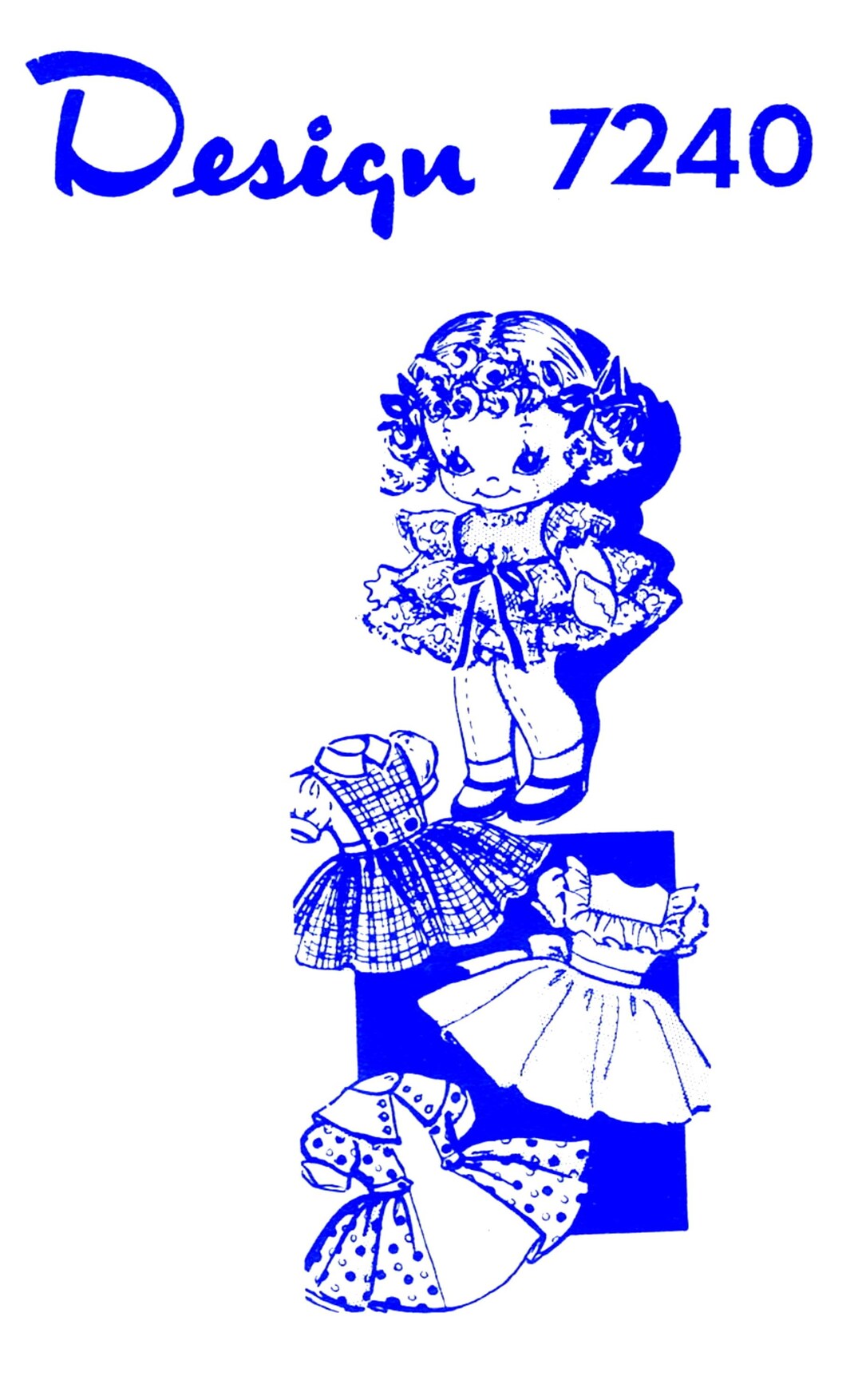 Letter DOLL Pattern Approx. 10" W/clothing Design 7240 Pdf - Etsy