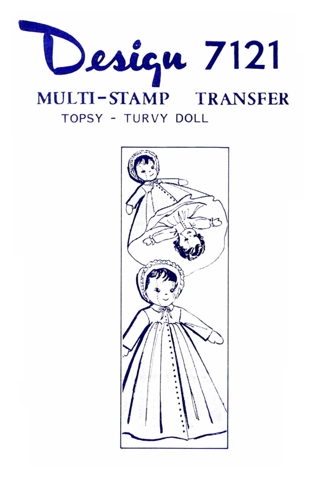LETTER Upside Down Topsy Turvy Doll Pattern Design 7121 Mail Order Pdf ...