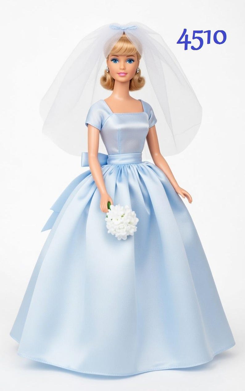 Letter Fashion Doll Sewing Pattern S 4510 11.5" Bride Bridal Wedding ...
