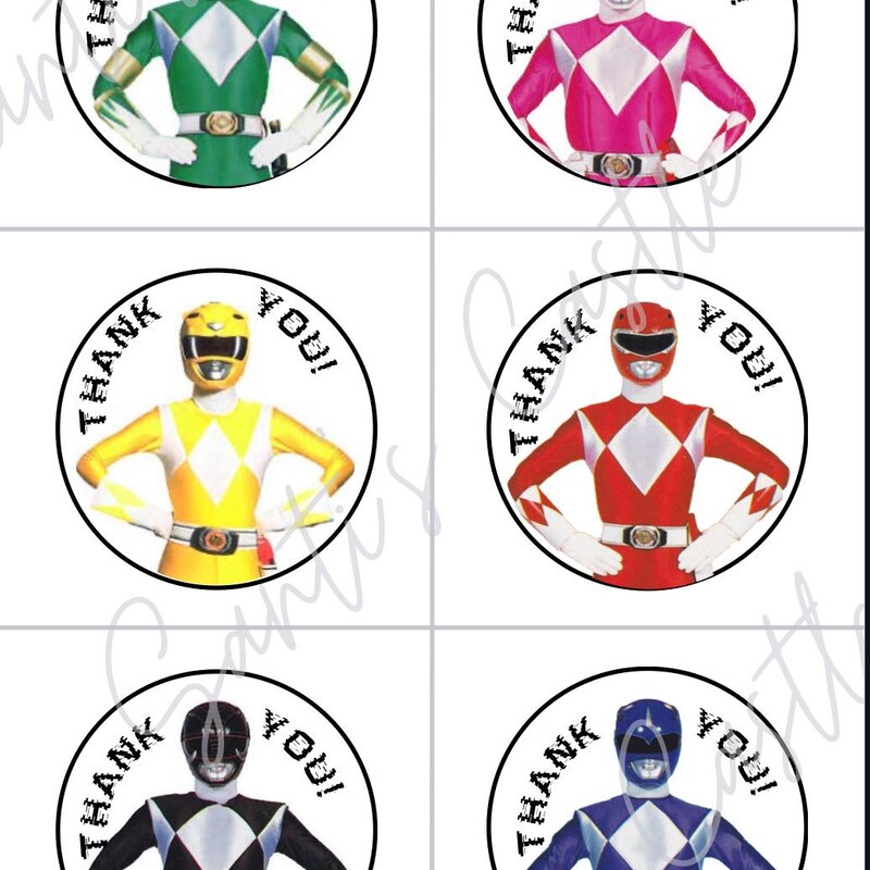 Tag Power Rangers - Etsy