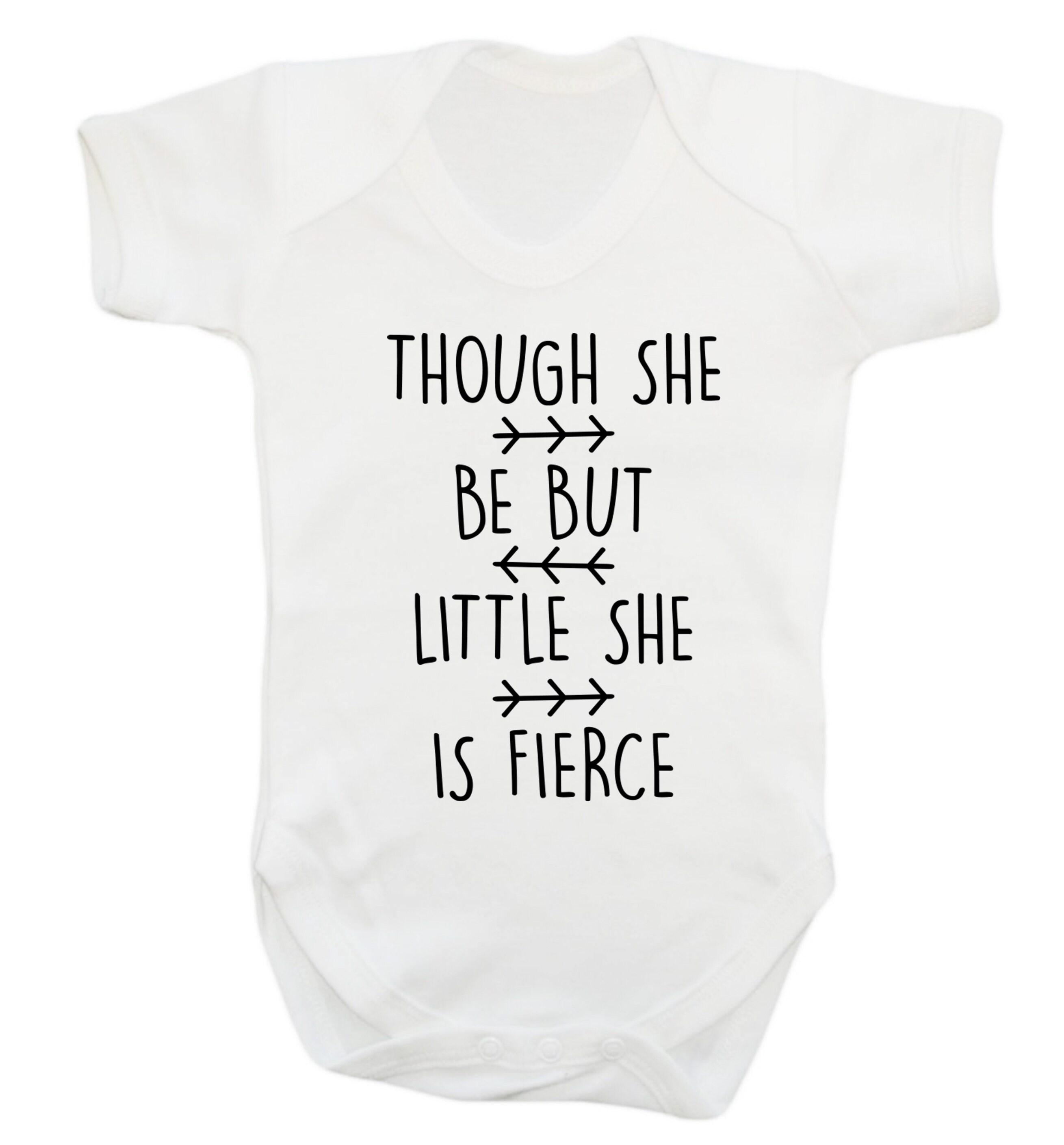 Though She Be Little She is Fierce Baby Vest / Bodysuit Geek | Etsy UK