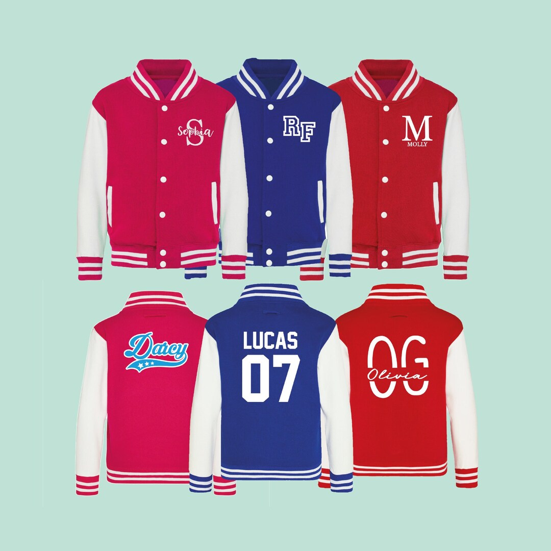Custom Children's Varsity Jackets - Choose Your Own Design, Text and ...