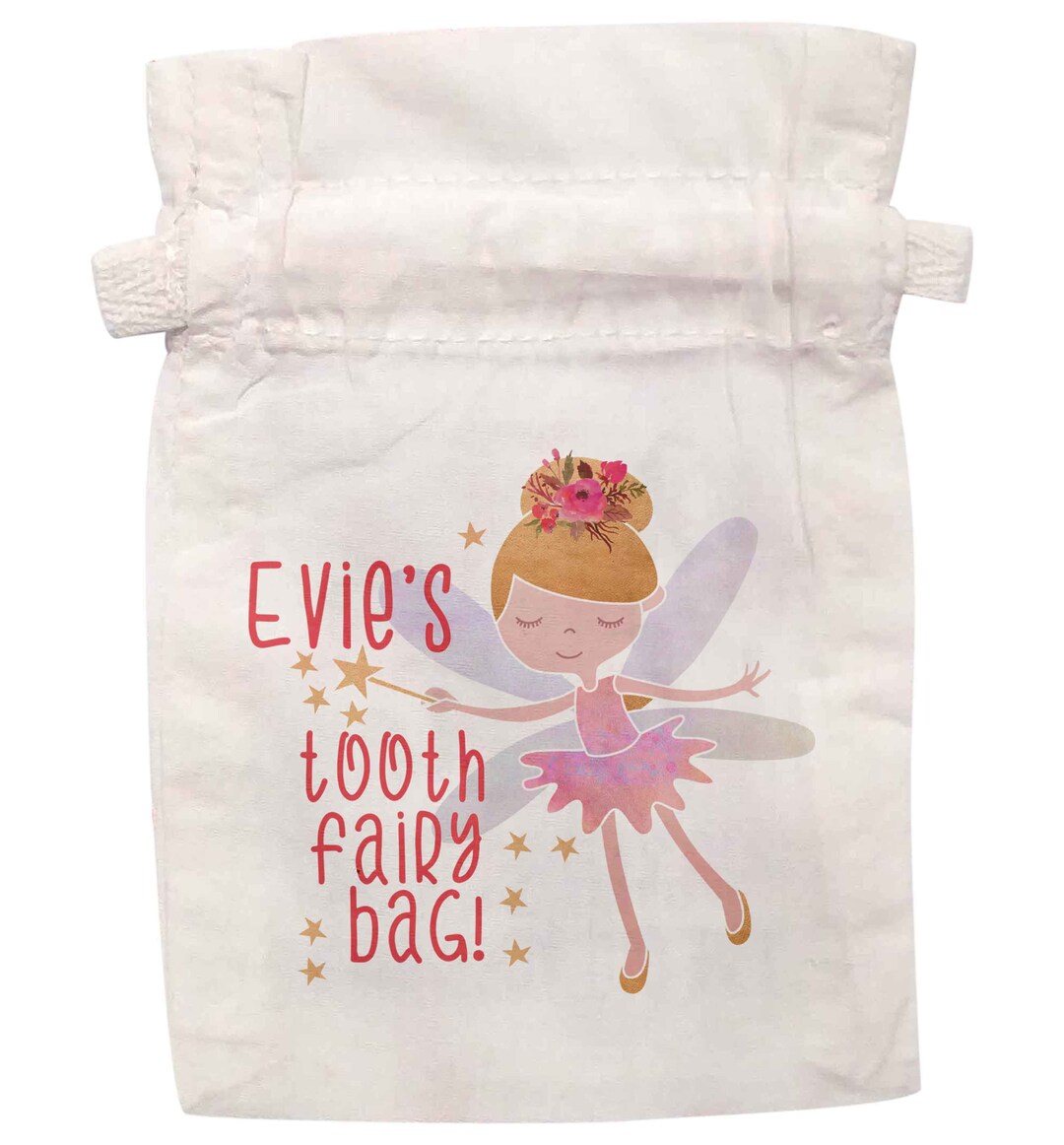Tooth Fairy Bag / Pouch, Personalised Baby Shower / First Birthday Gift ...