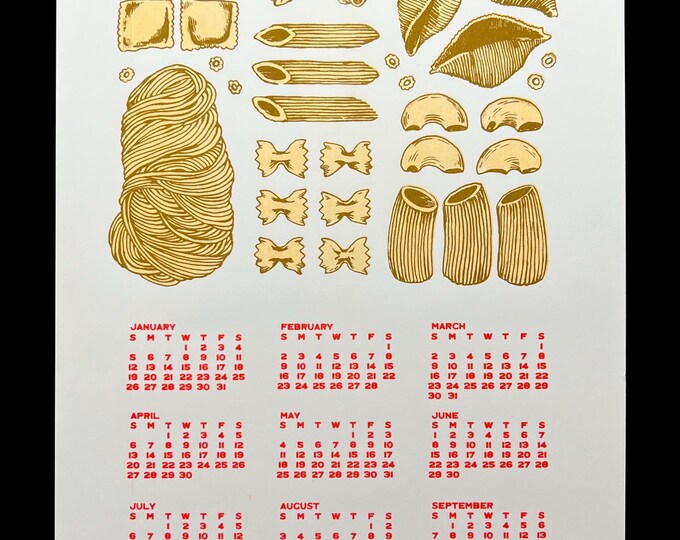 2025 Pasta Calendar - Etsy