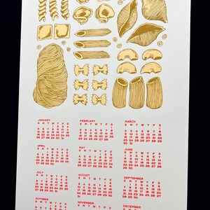 2025 Pasta Calendar - Etsy