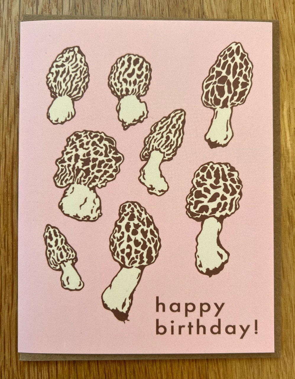 Mushroom Birthday Card | Morels | Greeting Card | Illustration ...