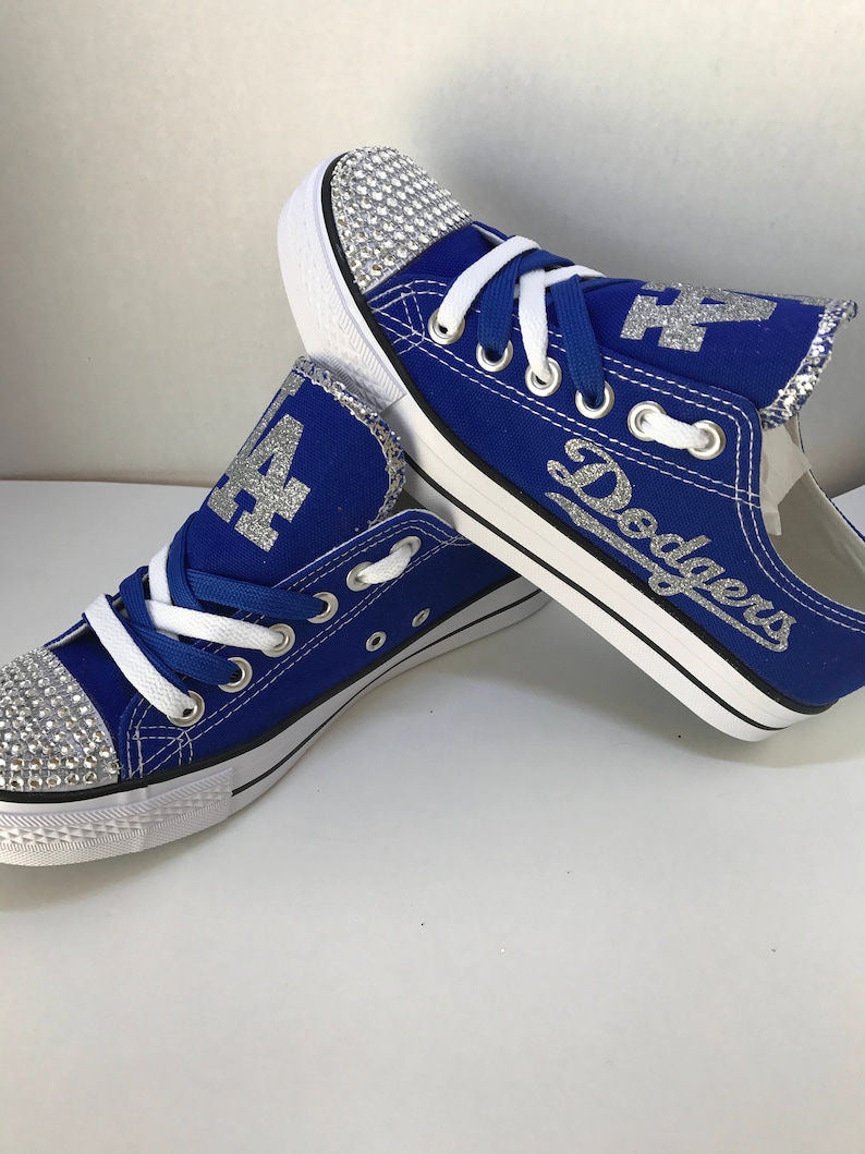 Los Angeles Dodgers Bling Glitter Tennis Shoes | Etsy