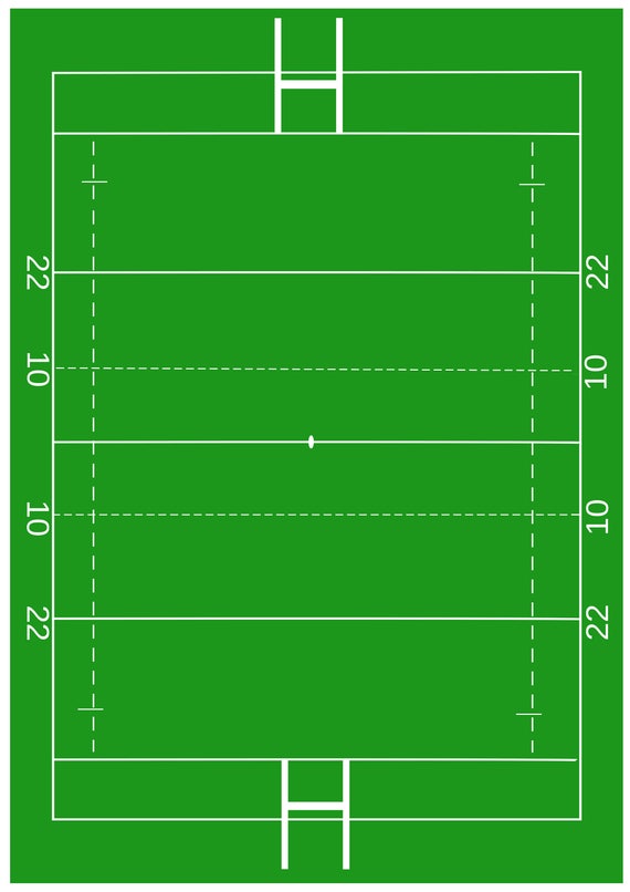 1 x A4 Printed Rugby Pitch Wallpaper Decor Icing Sheet Edible | Etsy