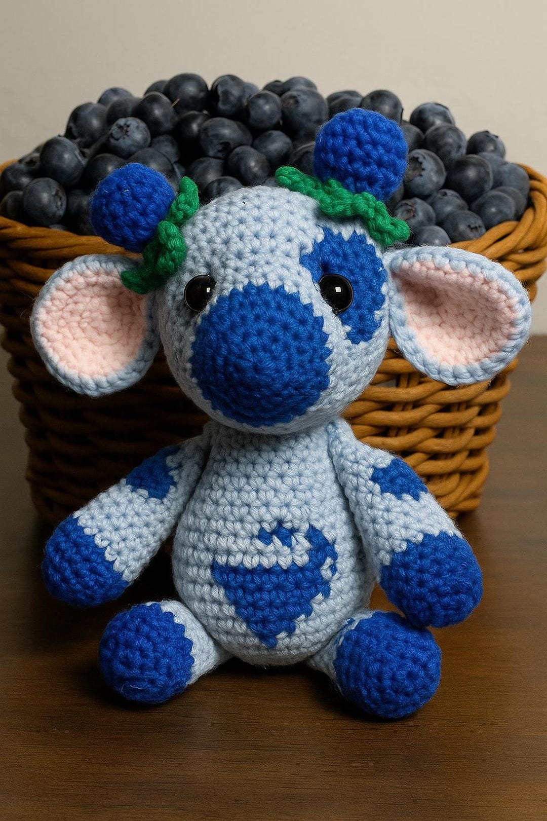 Mini Blueberry Cow Stuffie - Etsy