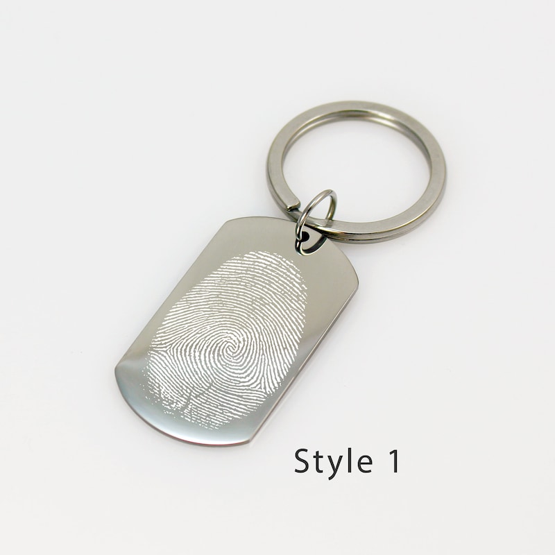 Keychain Memorial Fingerprint - Etsy