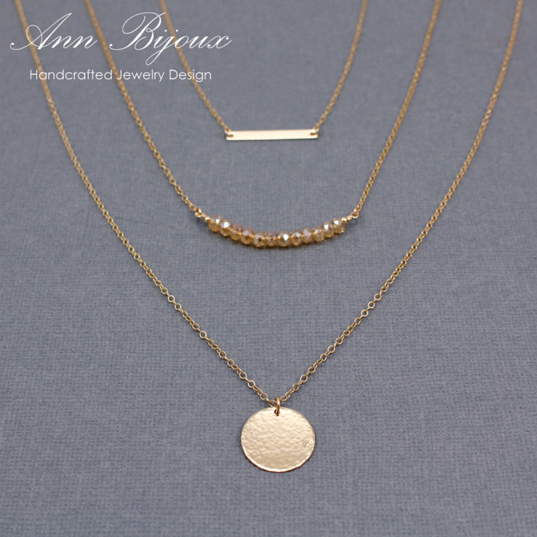 Gold Filled Layering Necklaces, Delicate & Minimal Necklace, Delicate ...