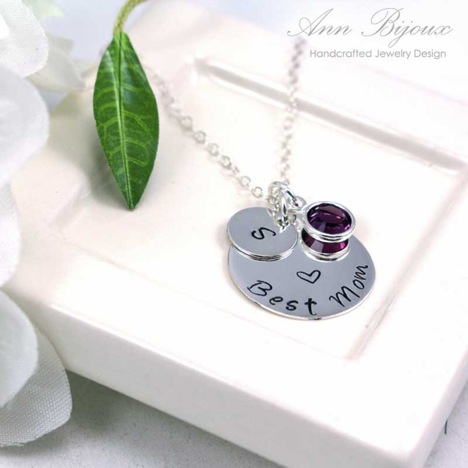 Hand Stamped best Mom Necklace Personalized - Etsy