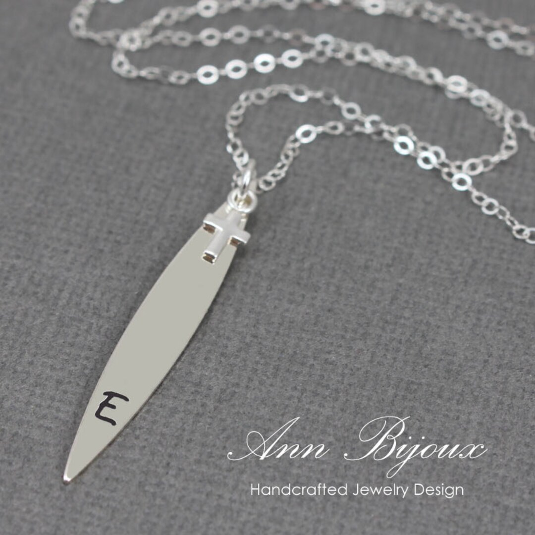 Personalized Hand Stamped Initial Necklace, Hand Stamped Initial ...