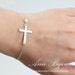 Silver Sideway Cross Bracelet Hammered Sideway Cross Sideway - Etsy