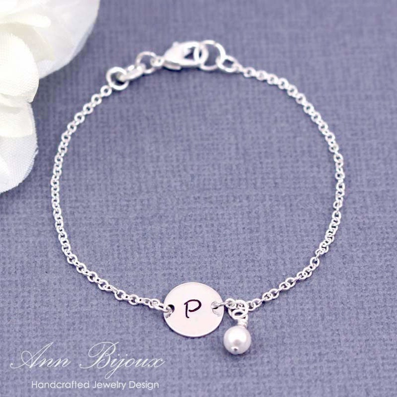 Personalized Hand Stamped Initial Bracelet Sterling Silver - Etsy