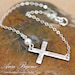 Silver Sideway Cross Bracelet Hammered Sideway Cross Sideway - Etsy