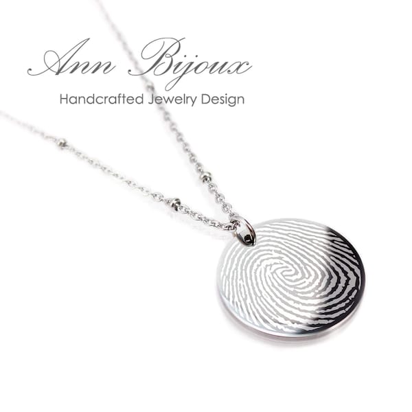 Fingerprint Necklace - Etsy