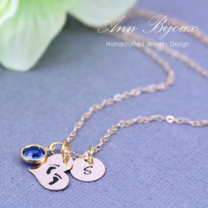 Personalized Gold Filled Initial With Heart Necklace Modern - Etsy