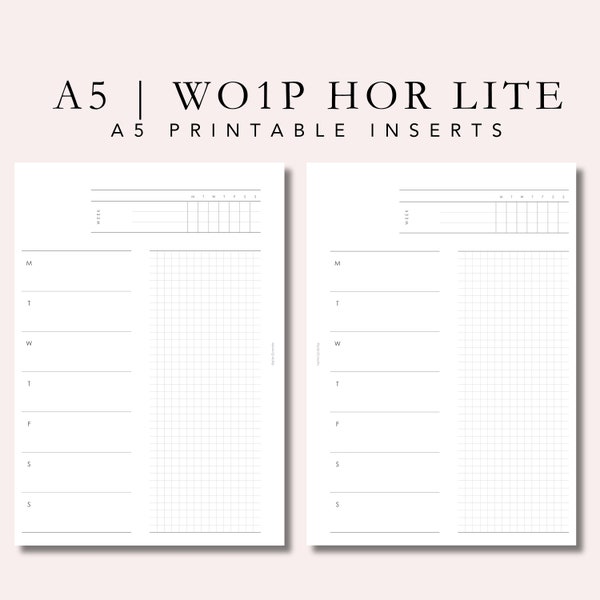 A5 Planner Inserts Printable - Etsy