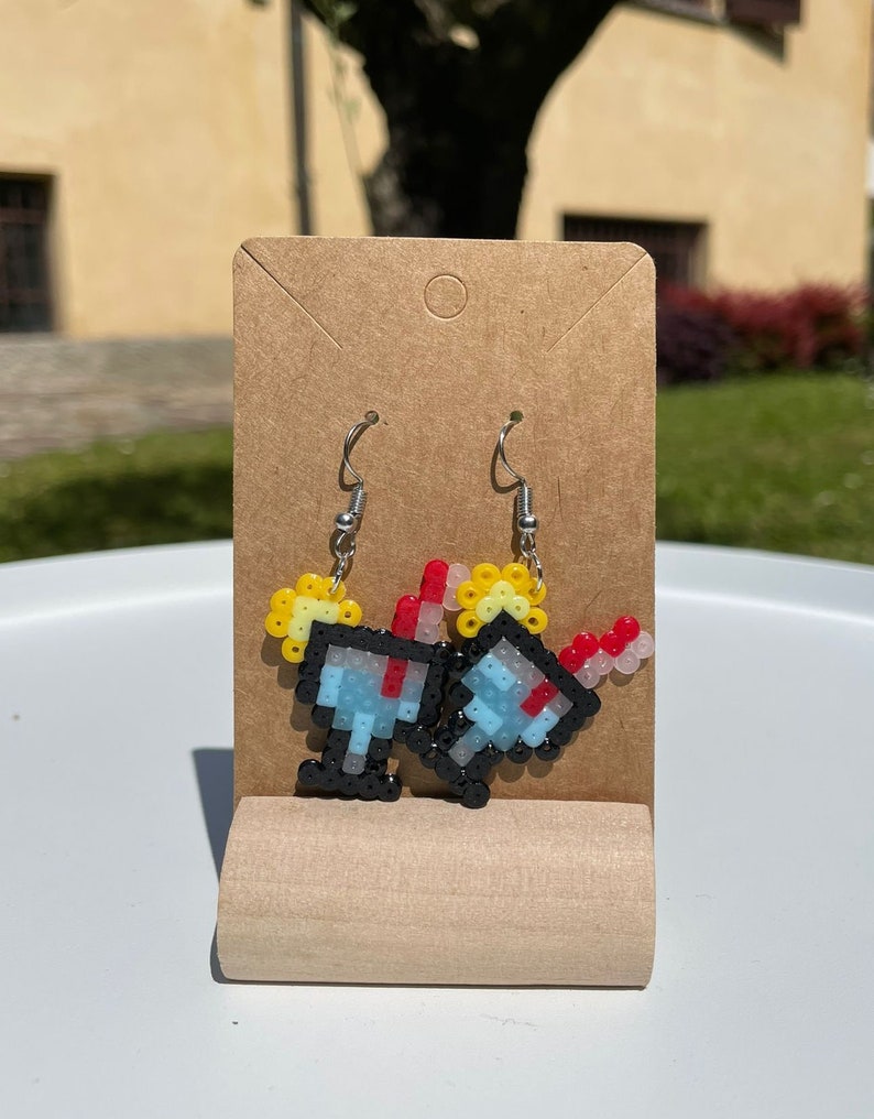 Variety Cocktail Mini Perler Beads Dangle Earrings Hama Beads Fun ...