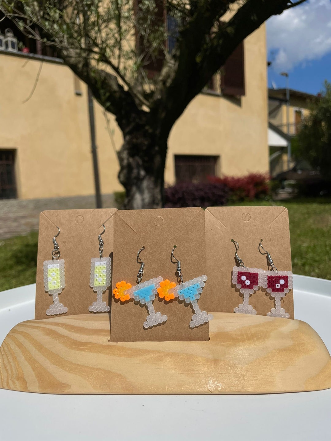 Variety Cocktail Mini Perler Beads Dangle Earrings Hama Beads Fun ...