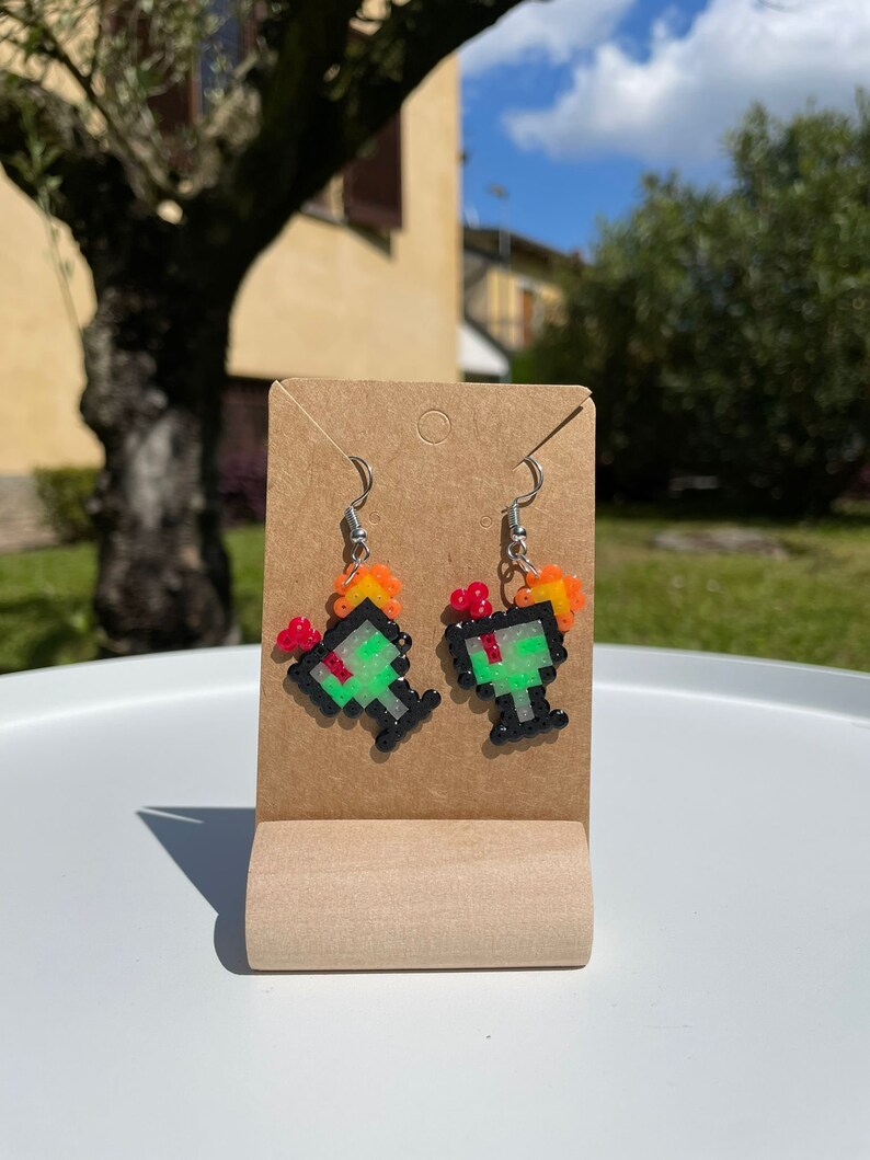 Variety Cocktail Mini Perler Beads Dangle Earrings Hama Beads Fun ...