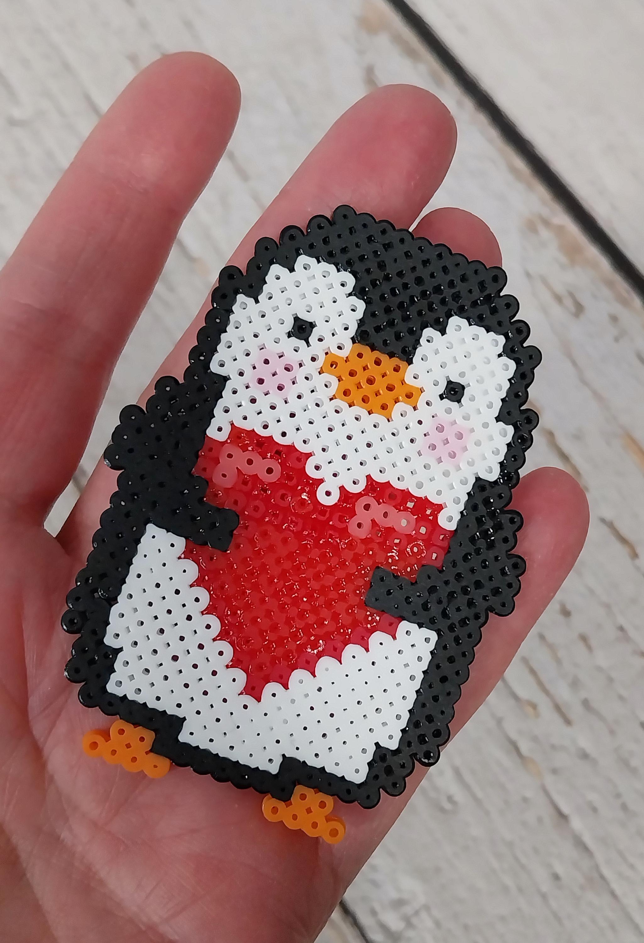 Adorable Animal Magnets With Heart – Handmade Hama Bead Bee, Penguin ...