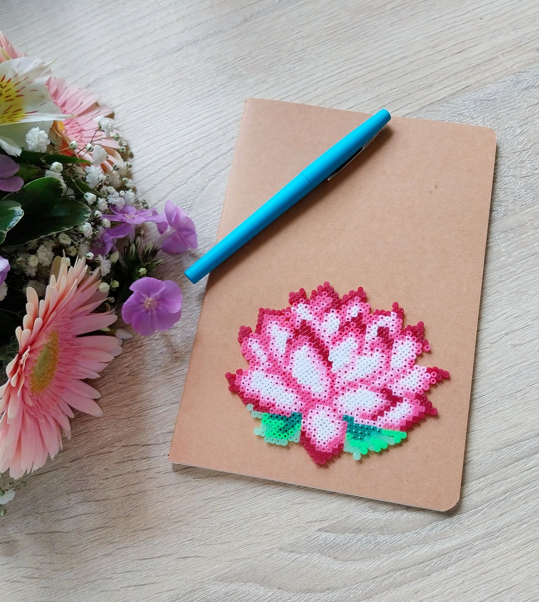 Pixel Art A5 Notebook/diary, Decorate Notebook, Hama Beads Notebook ...