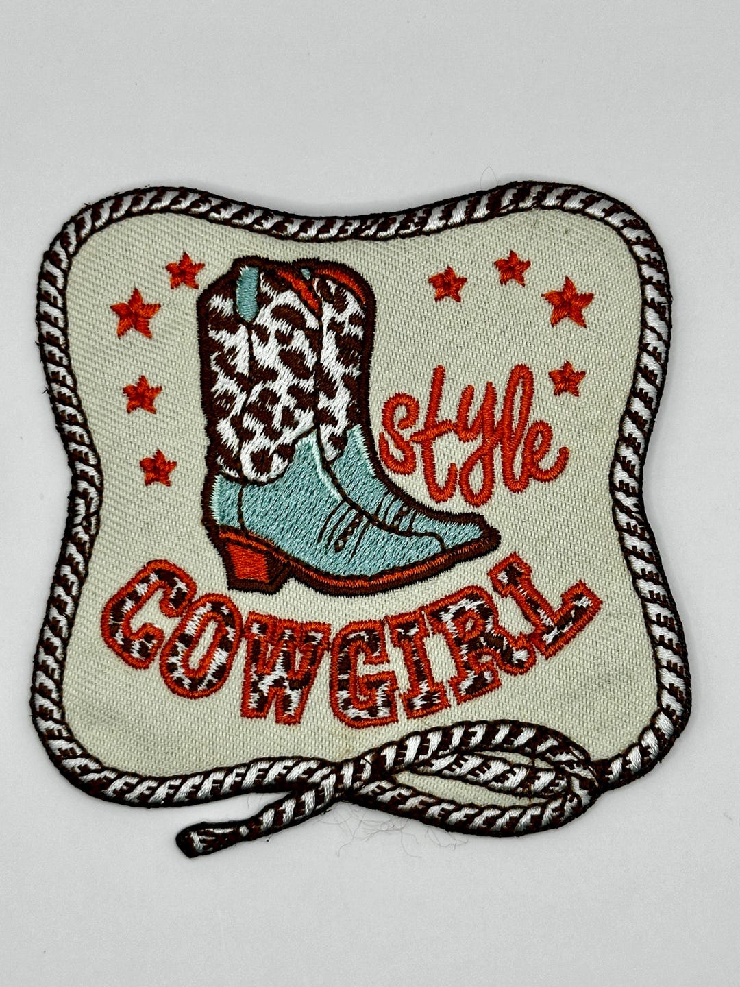 Cowgirl Style-western Cowgirl Boots Stars Embroidery Iron on Patch - Etsy