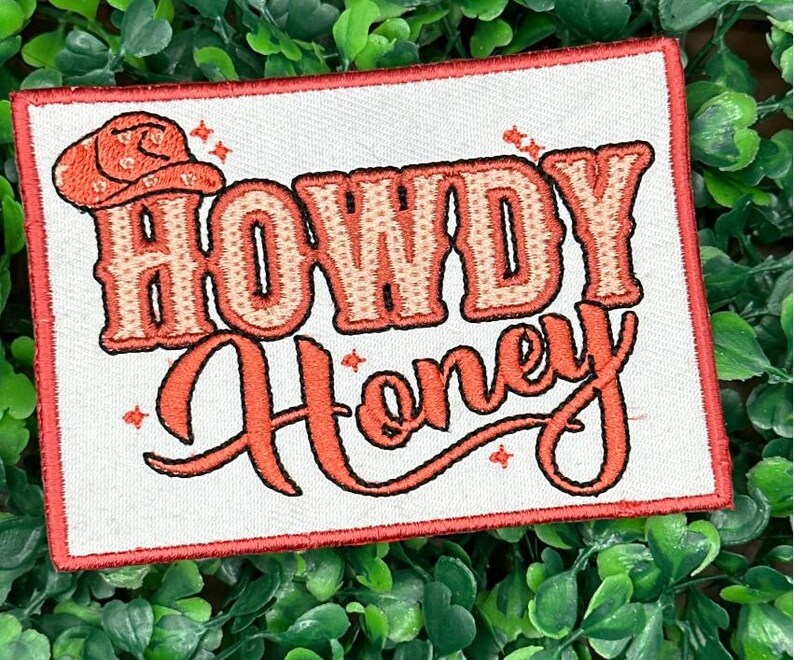 Howdy Honey-western Cowgirl Embroidery Iron on Patch - Etsy