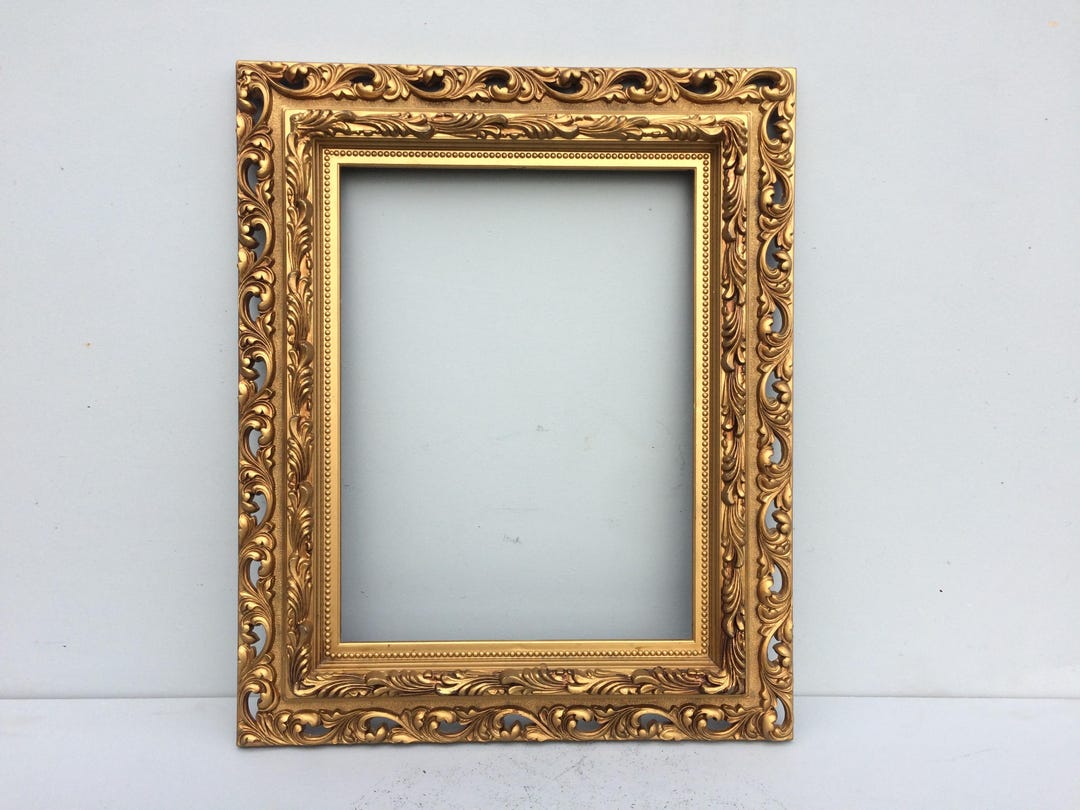 Large Gold Gallery Wall Frame, 22 X 18 Inch Rococo Style Picture Frame ...