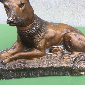 Belgian Malinois Police Dog Statue, Art Deco Antique Dog Figurine - Etsy