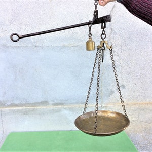 French Antique Roman Balance Scale, Decorative Industrial ...
