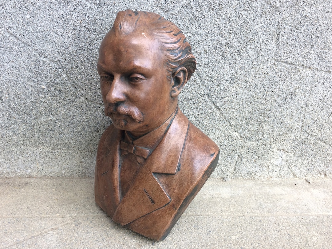 Large Bust Statue, French Antique Head and Shoulders Sculpture, Found ...