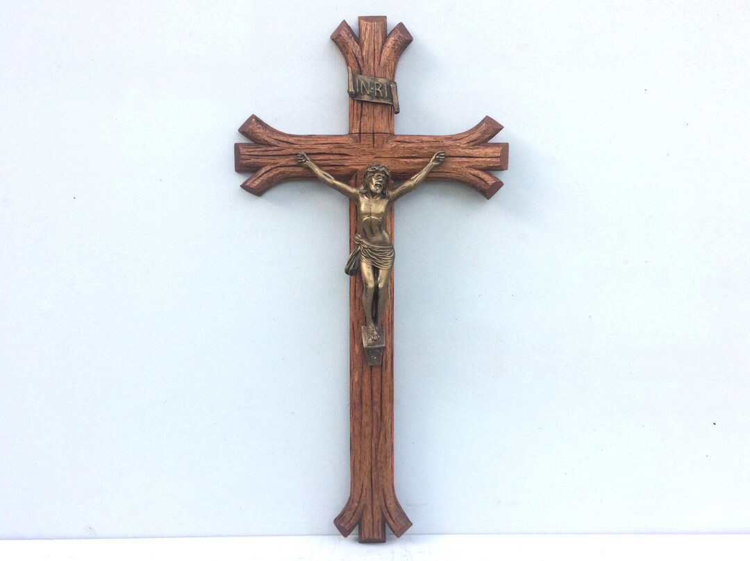 24 Inches / 61 Cms Wall Cross, Vintage Gold Religious Wall Decor - Etsy
