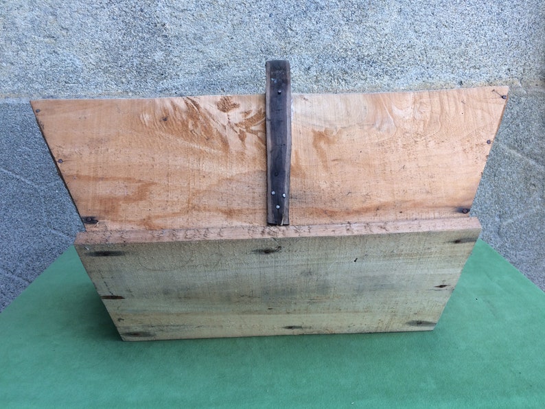 Large Wooden Trug, Indoor or Outdoor Basket With Bentwood Handle - Etsy