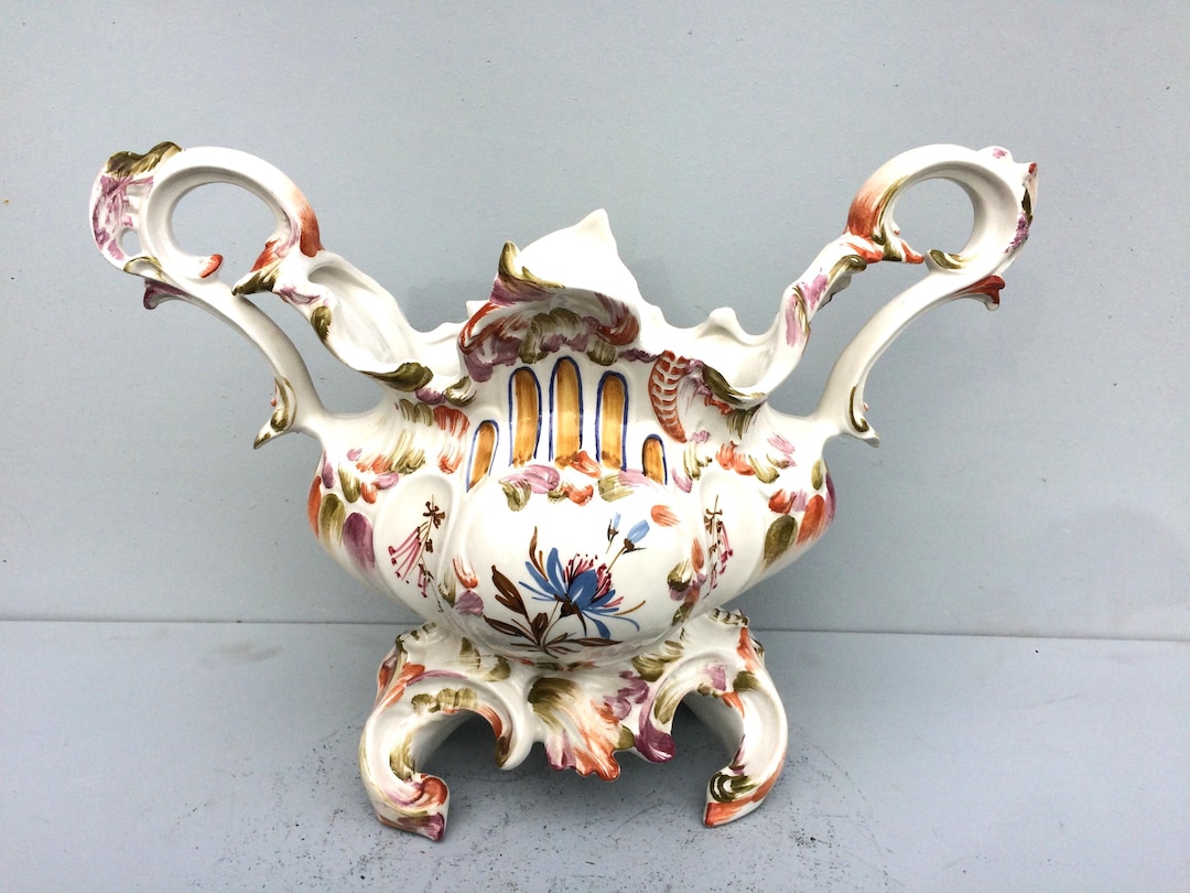 Italian Floral Planter Pot, Bassano Ceramic Cachepot - Etsy