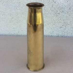 Trench Art Artillery Shell, Decorated WW1 Shell Casing, Found and ...