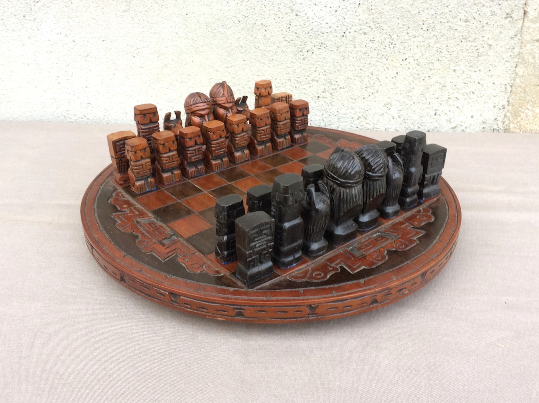 Wooden Chess Set, Vintage Strategy Board Game - Etsy