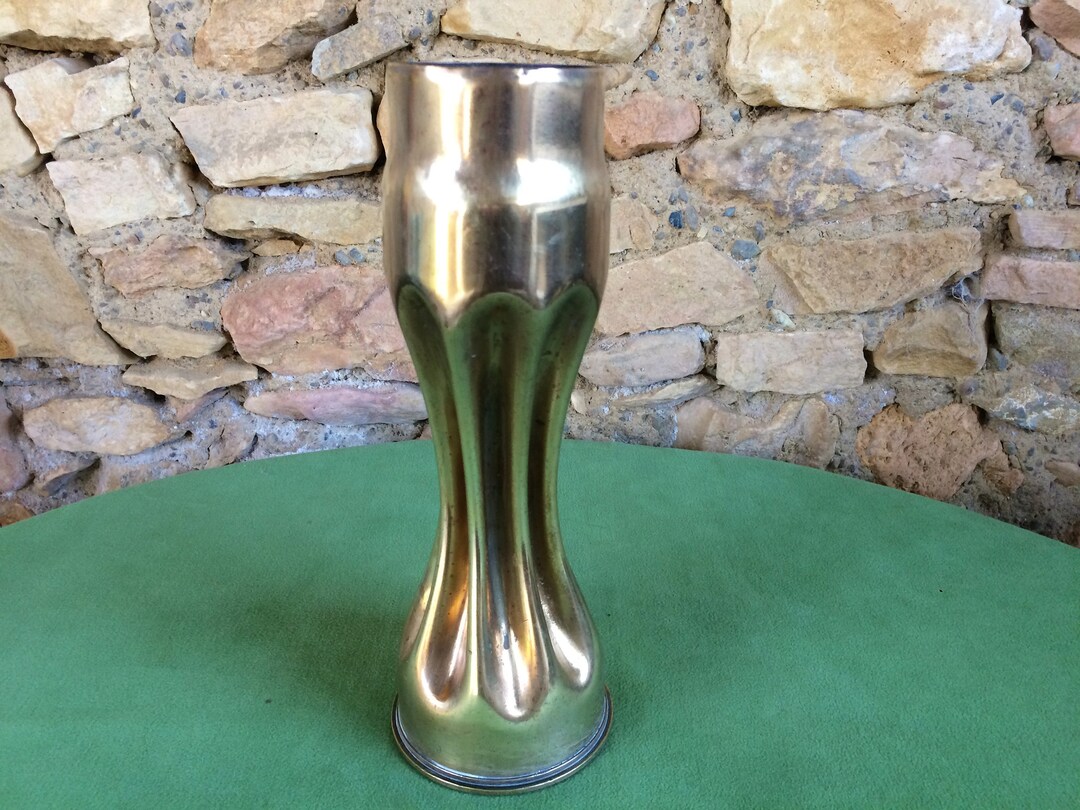 Trench Art Artillery Shell Case, Decorative WW1 Militaria, Found and ...