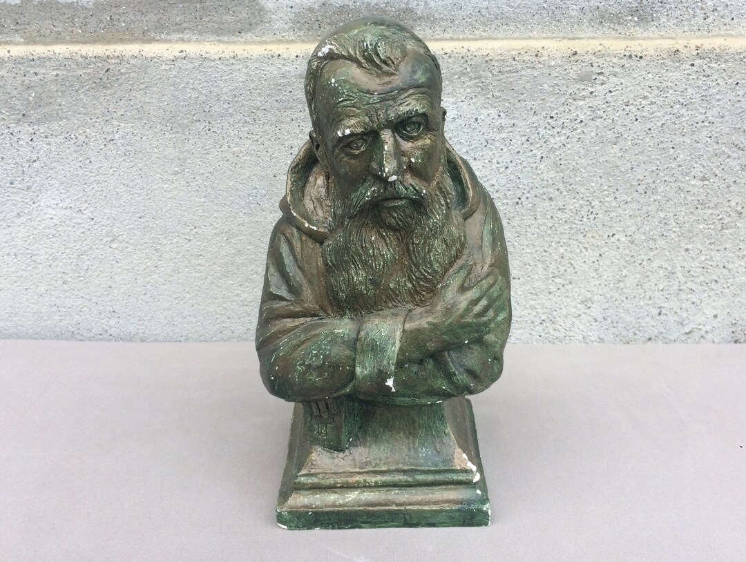 Antique Catholic Plaster Bust, Franciscan Father Marie-antoine De ...