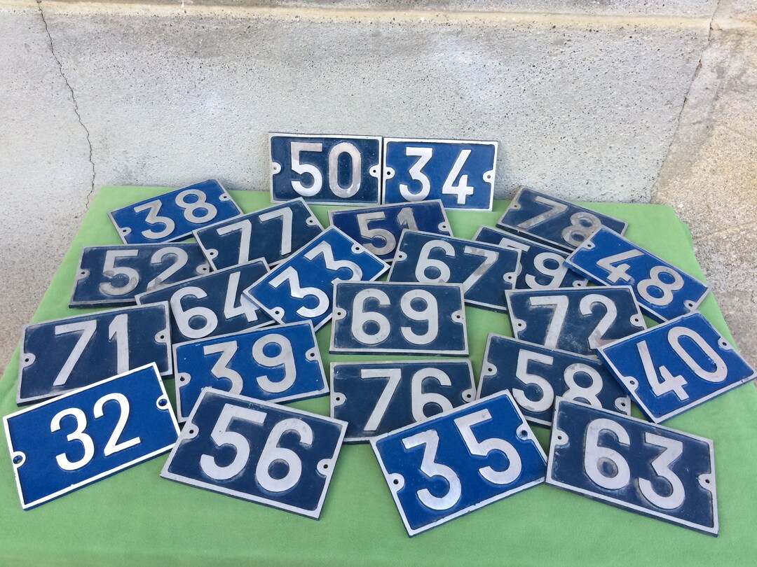 Metal House Number Signs, French Vintage Street Number Plaques - Etsy