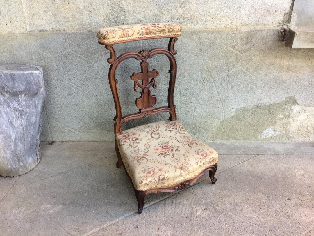 Antique Catholic Kneeler, French Devotional Prayer Chair - Etsy