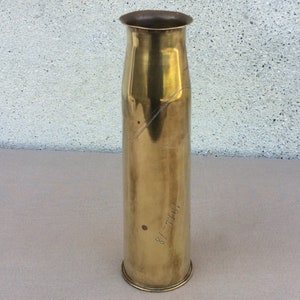 Trench Art Artillery Shell, Decorated WW1 Shell Casing, Found and ...