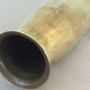 Trench Art Artillery Shell, Decorated WW1 Shell Casing, Found and ...