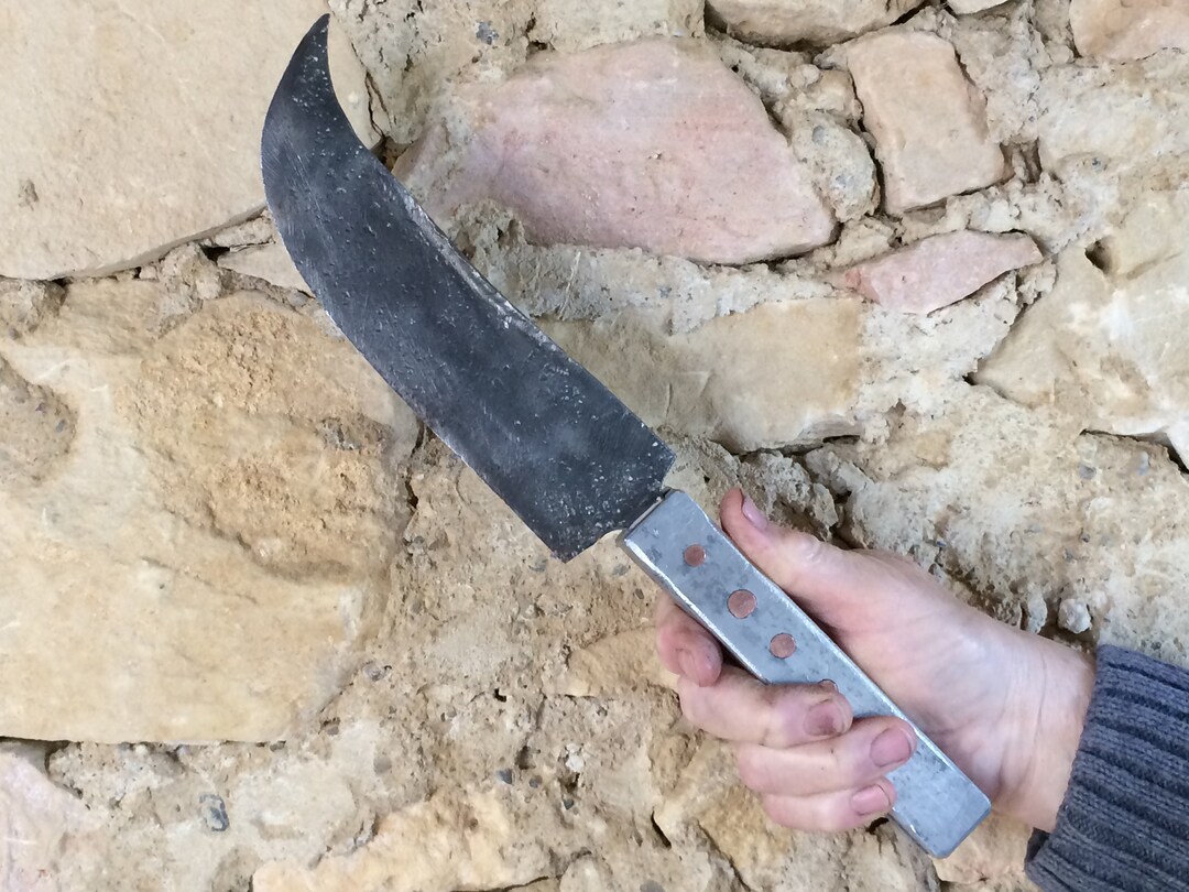 Vintage Meat Cleaver, Hand Forged French Kitchen Decoration, Found and ...